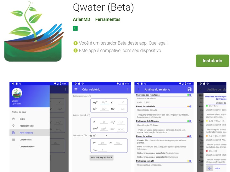 Qwater: um aplicativo para avaliar a qualidade de irrigação - Nossa Ciência